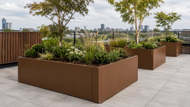 Large Metal Planters for UK Projects | Metal Profiles Ltd